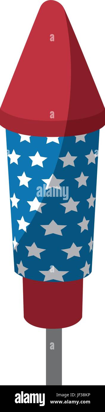 fireworks rocket icon over white background vector illustration Stock ...