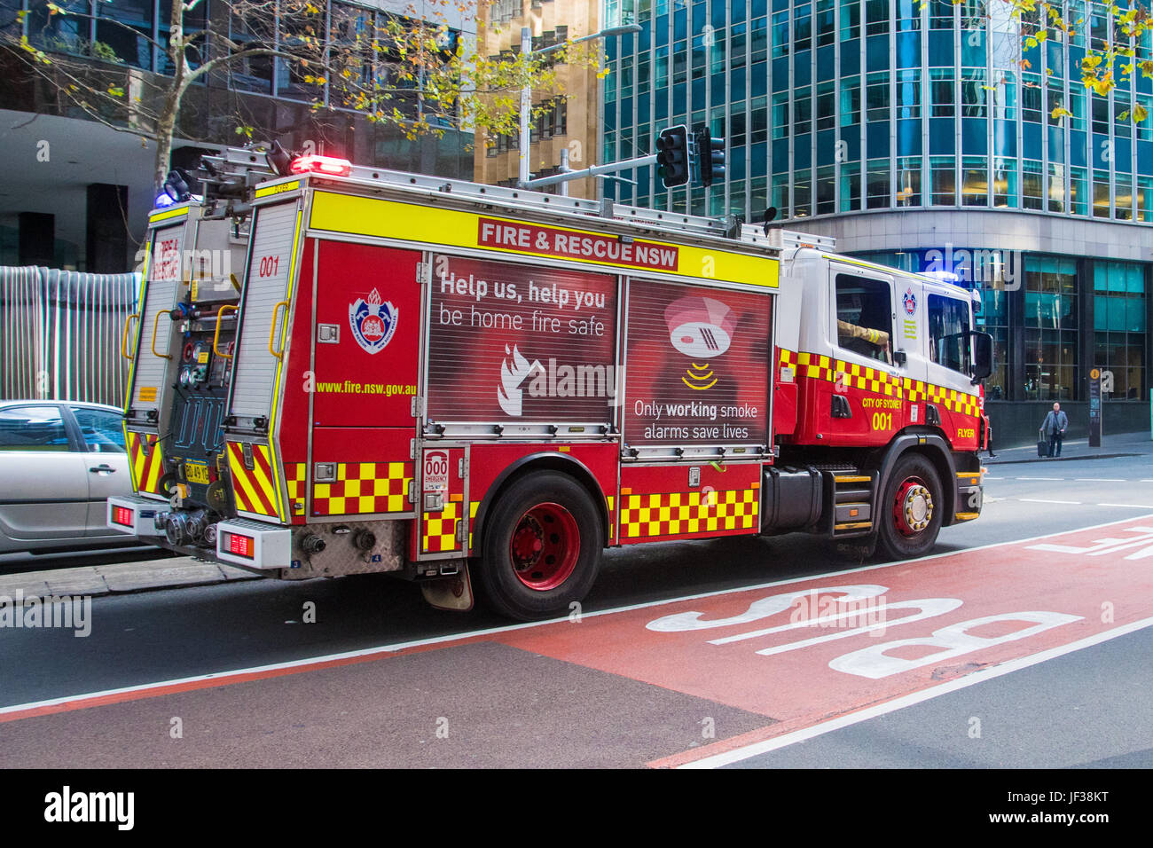 City of Sydney Fire and Rescue NSW Truck - Sydney, Australia Stock ...
