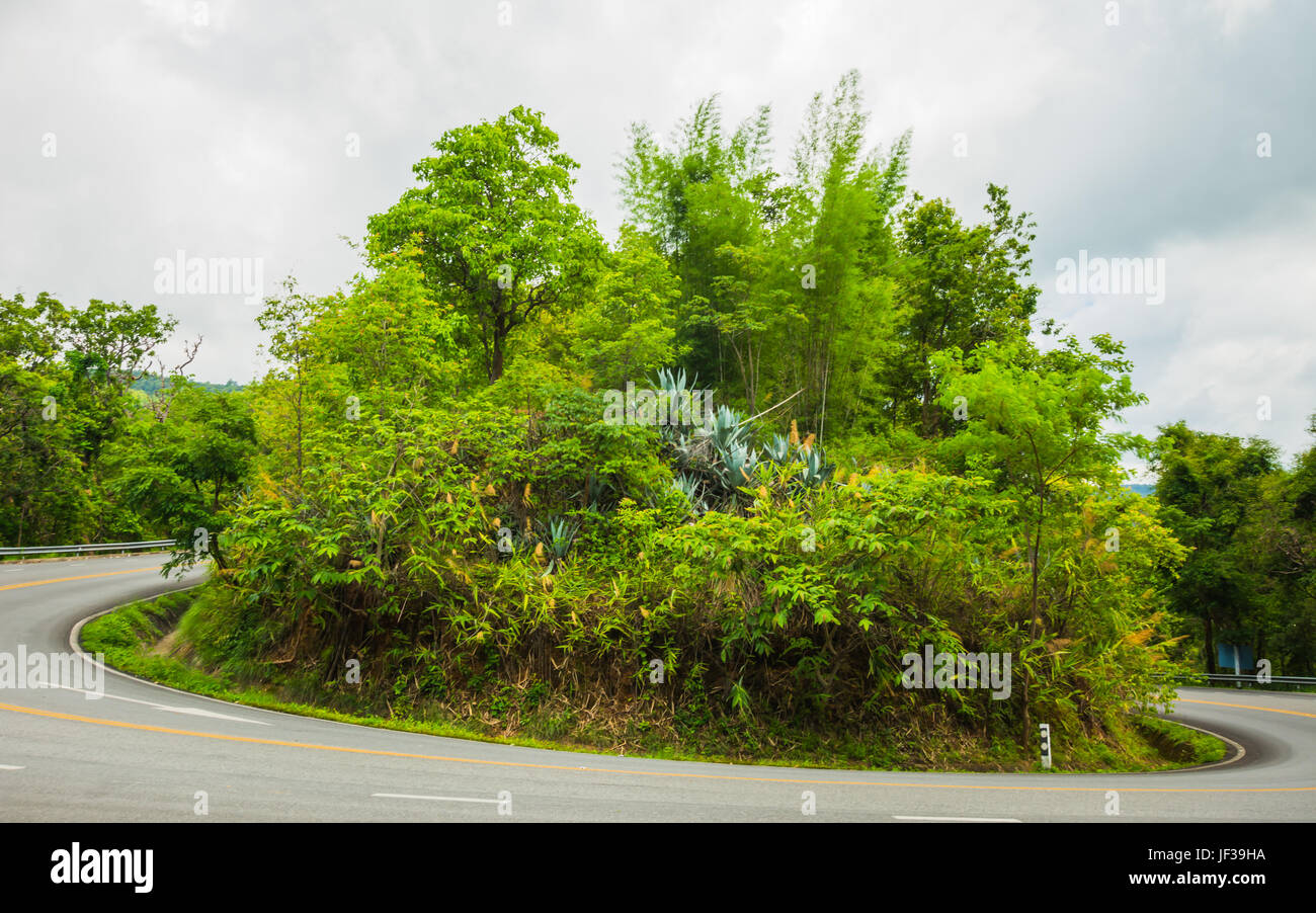 sharp curve way Stock Photo - Alamy