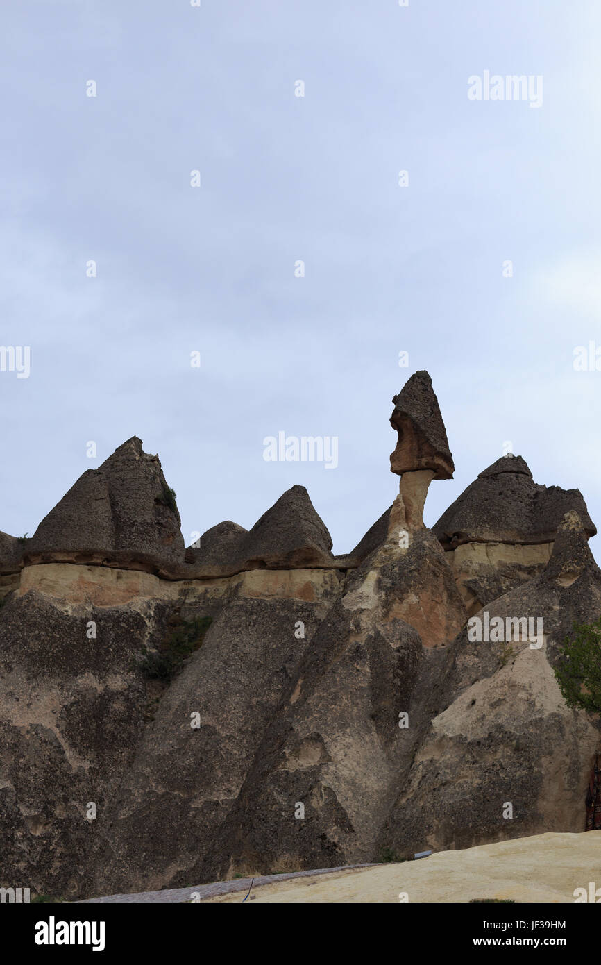 Vertical shot of fairy chimneys in Cappadocia Stock Photo - Alamy