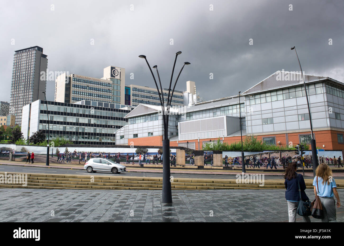 View from exit of Sheffield station with Sheaf Street and Sheffield ...