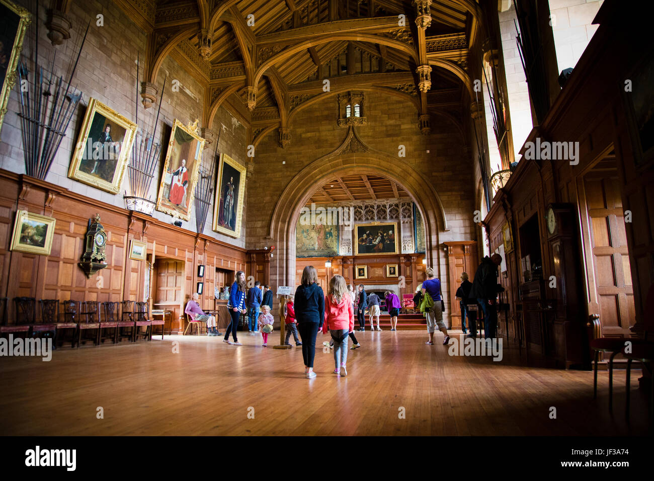 The Kings Hall at Bamburgh Castle, Northumberland, England, UK Stock ...