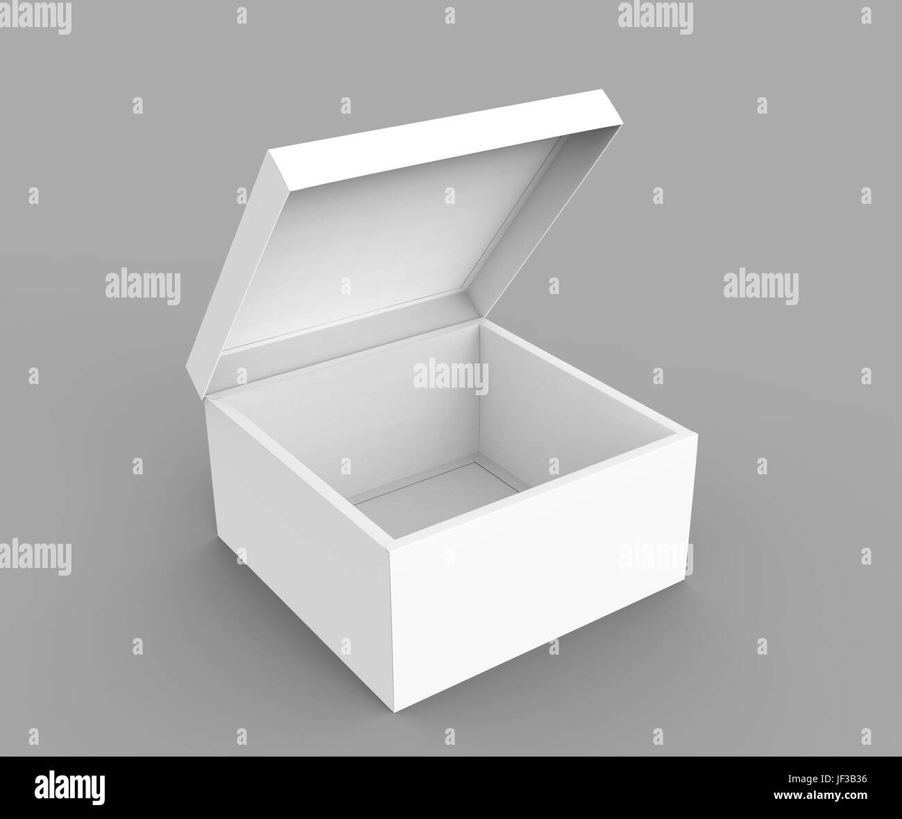blank right tilt 3d rendering half open box for stage prop use ...