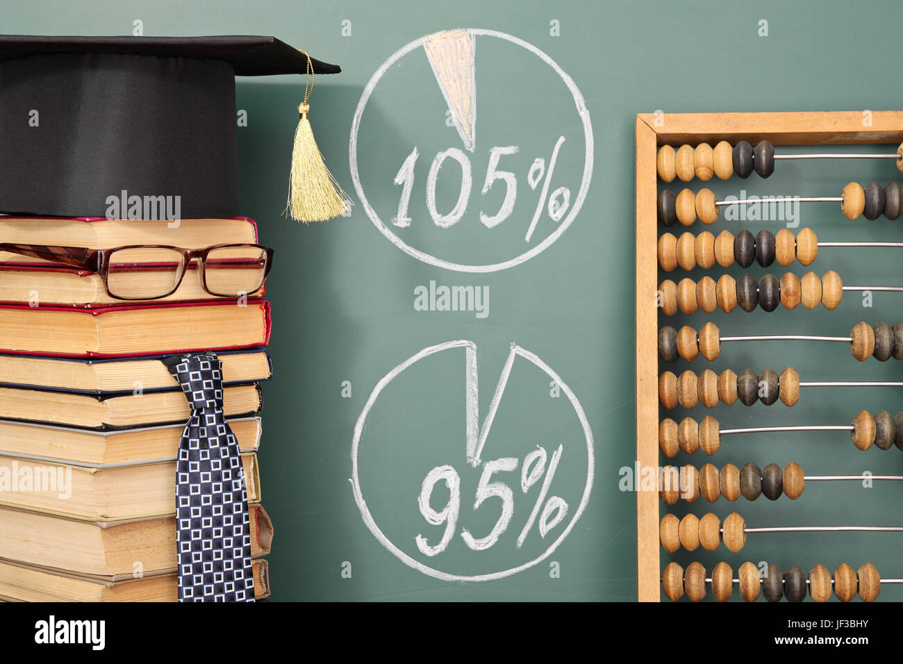 Unusual funny education concept. Professor and diagrams showing success ...