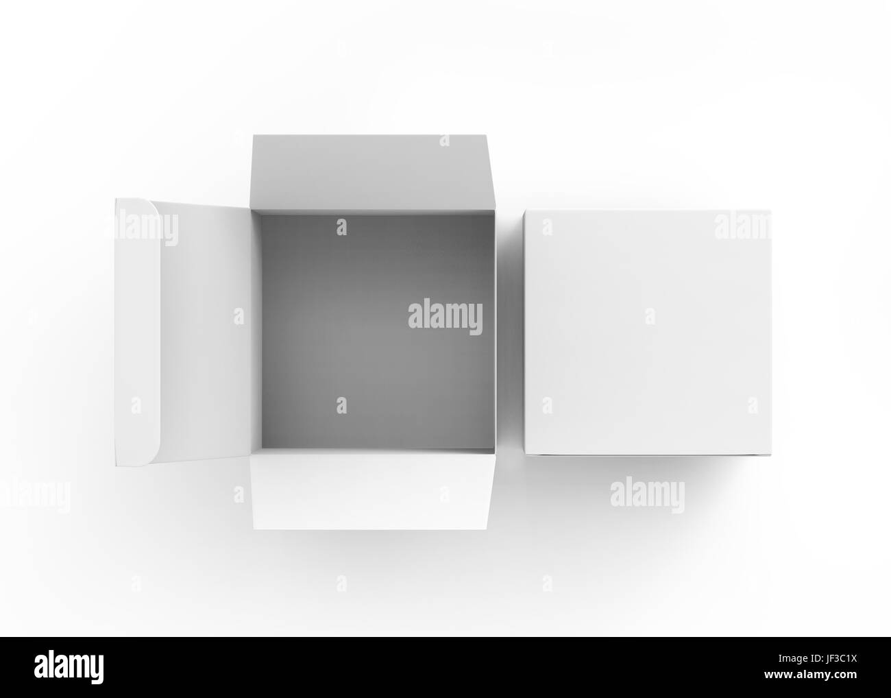 two 3d rendering white blank boxes for design uses, one right tilt and ... two 3d rendering white blank boxes for design uses, one right tilt and ...