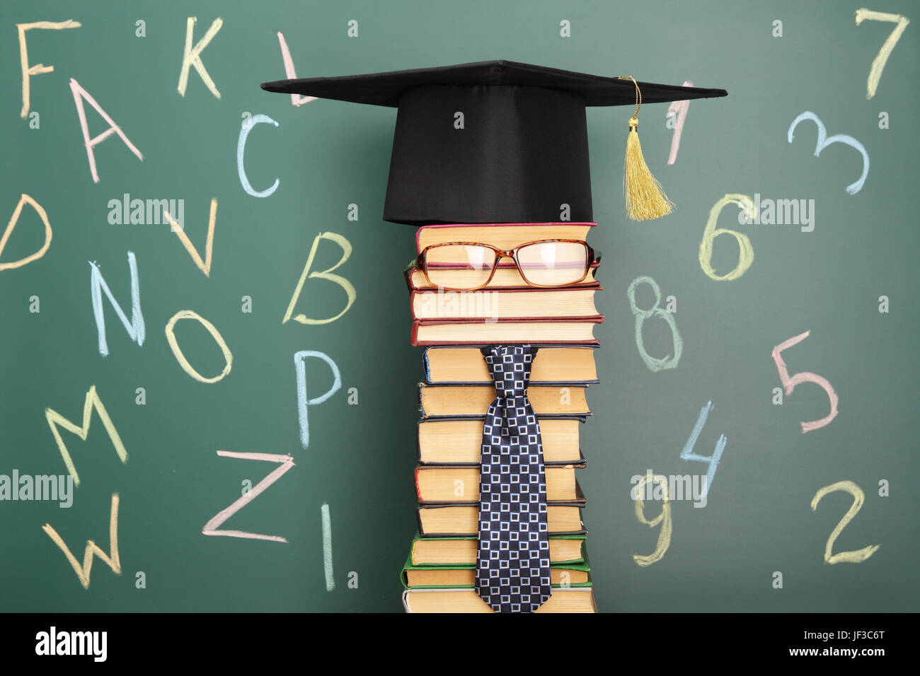 Unusual education idea for grade school with teacher from books Stock ...