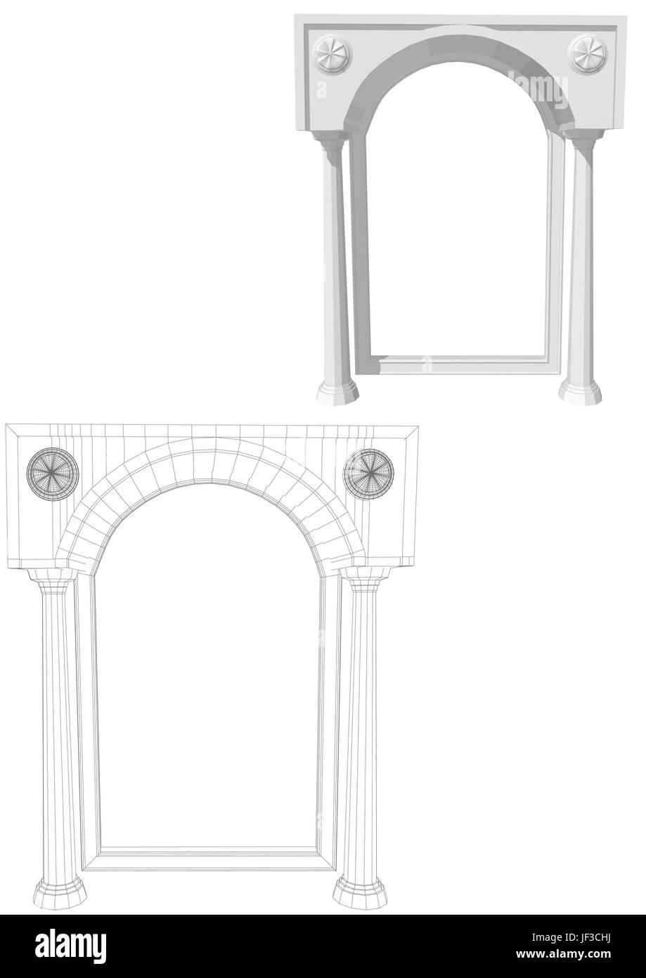 Archway with columns Stock Vector Images - Alamy