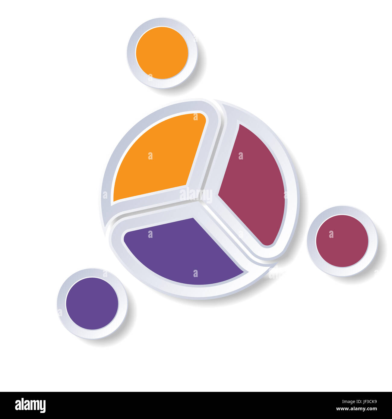 Pie chart 3 Cut Out Stock Images & Pictures - Alamy