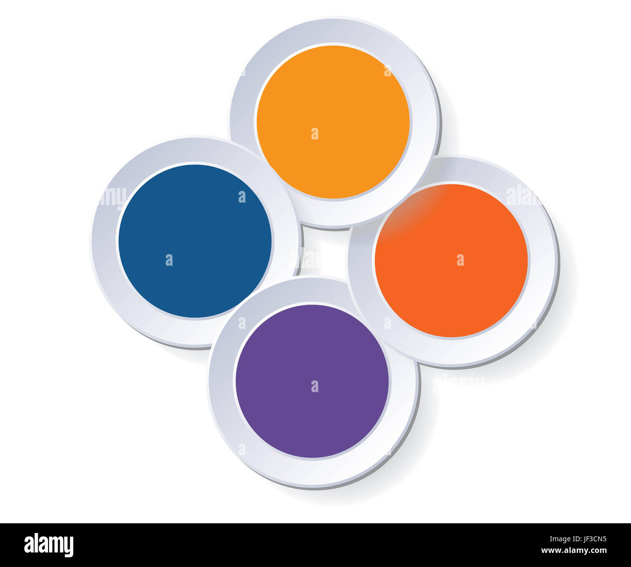 Circle diagram design template four hi-res stock photography and images ...