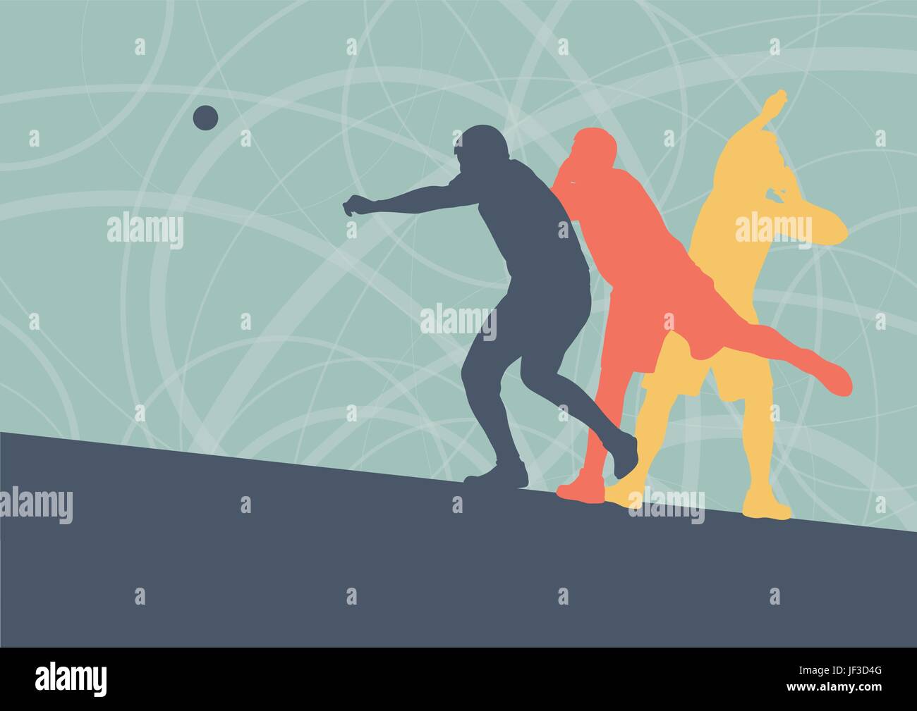 Shot put athlete track and field athletics vector background concept ...