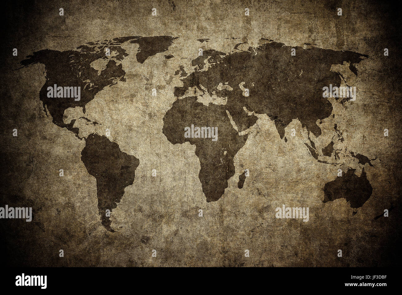 grunge map of the world Stock Photo - Alamy