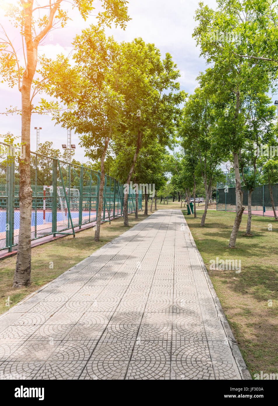 Park walk tiles floor hi-res stock photography and images - Alamy