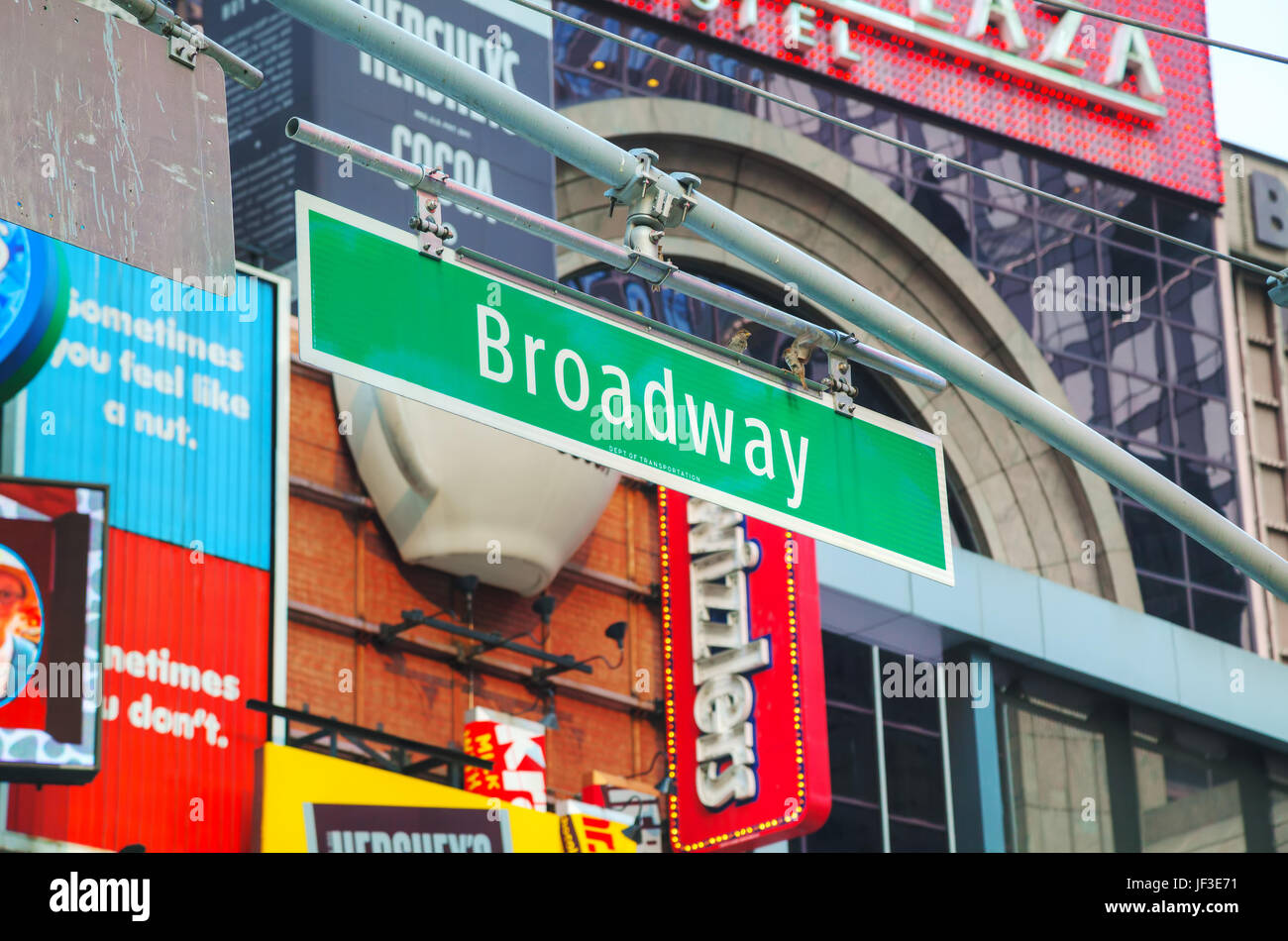 Broadway sign in New York City, USA Stock Photo - Alamy