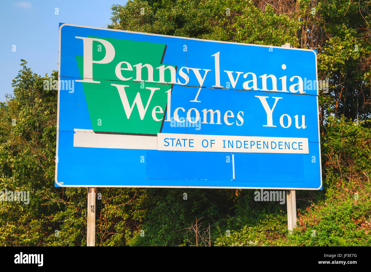Pennsylvania welcome sign hi-res stock photography and images - Alamy