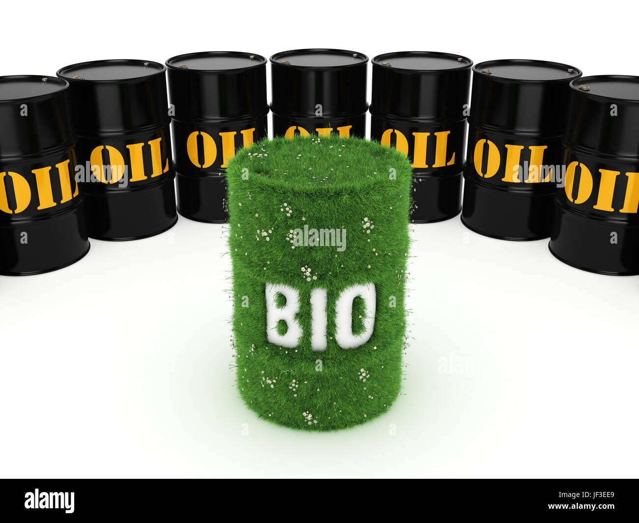 3D rendering barrel of biofuels Stock Photo - Alamy