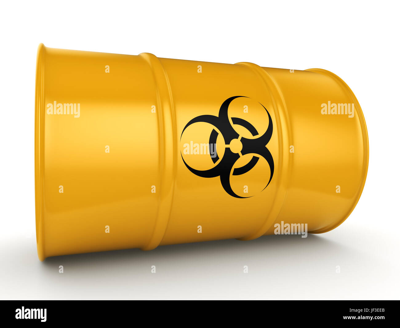 3D rendering biohazard barrel Stock Photo - Alamy