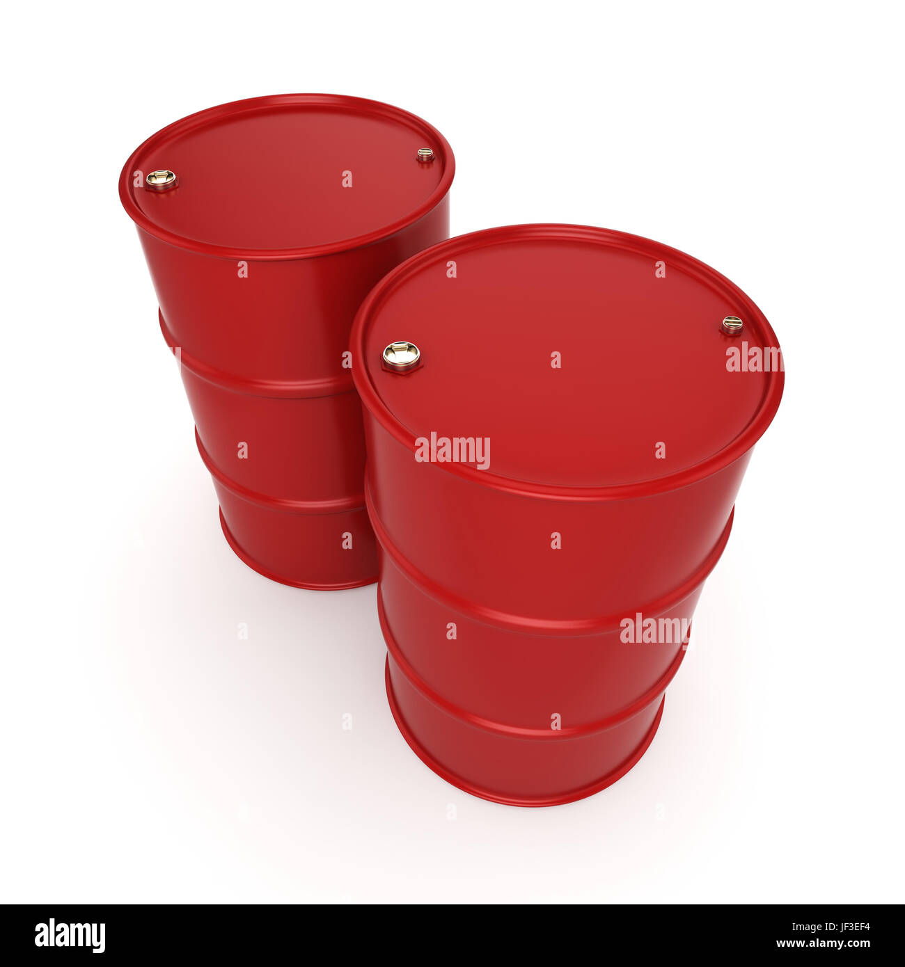3D rendering red barrels Stock Photo - Alamy