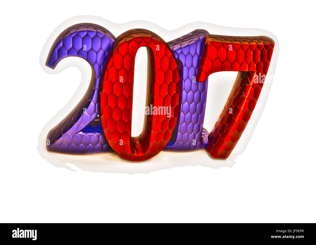 New year 2017 background. 3D render Stock Photo - Alamy
