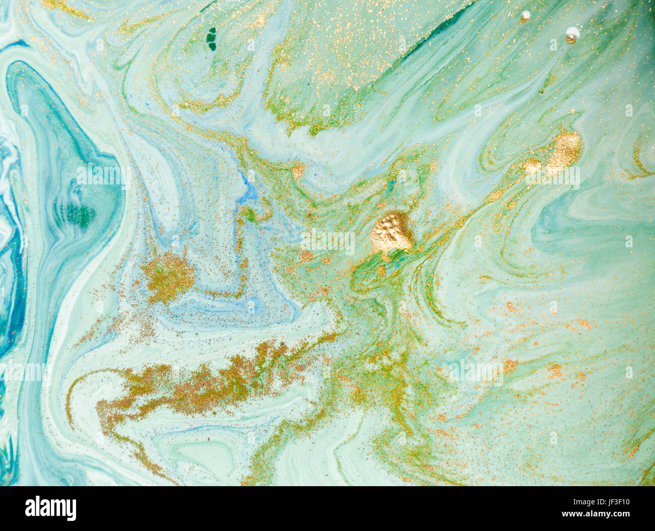 Marbled green abstract background. Liquid marble pattern Stock Photo ...