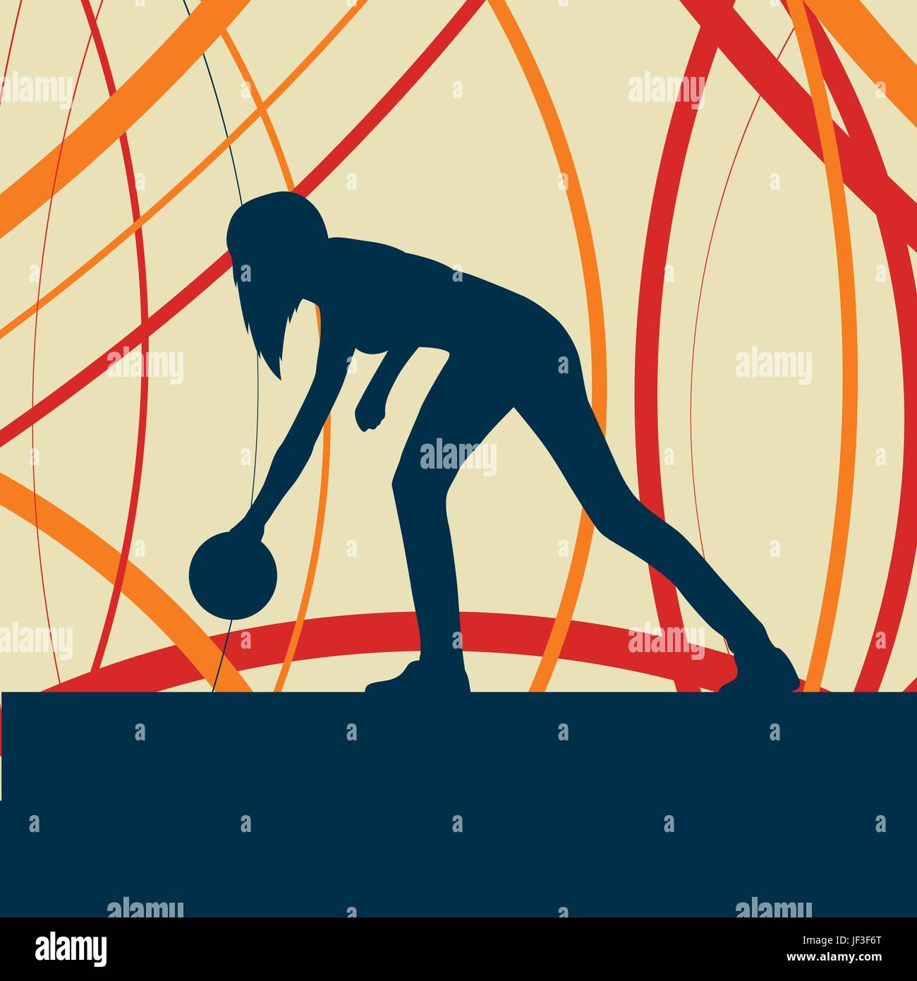 Woman bowling player vector abstract background Stock Vector Image ...