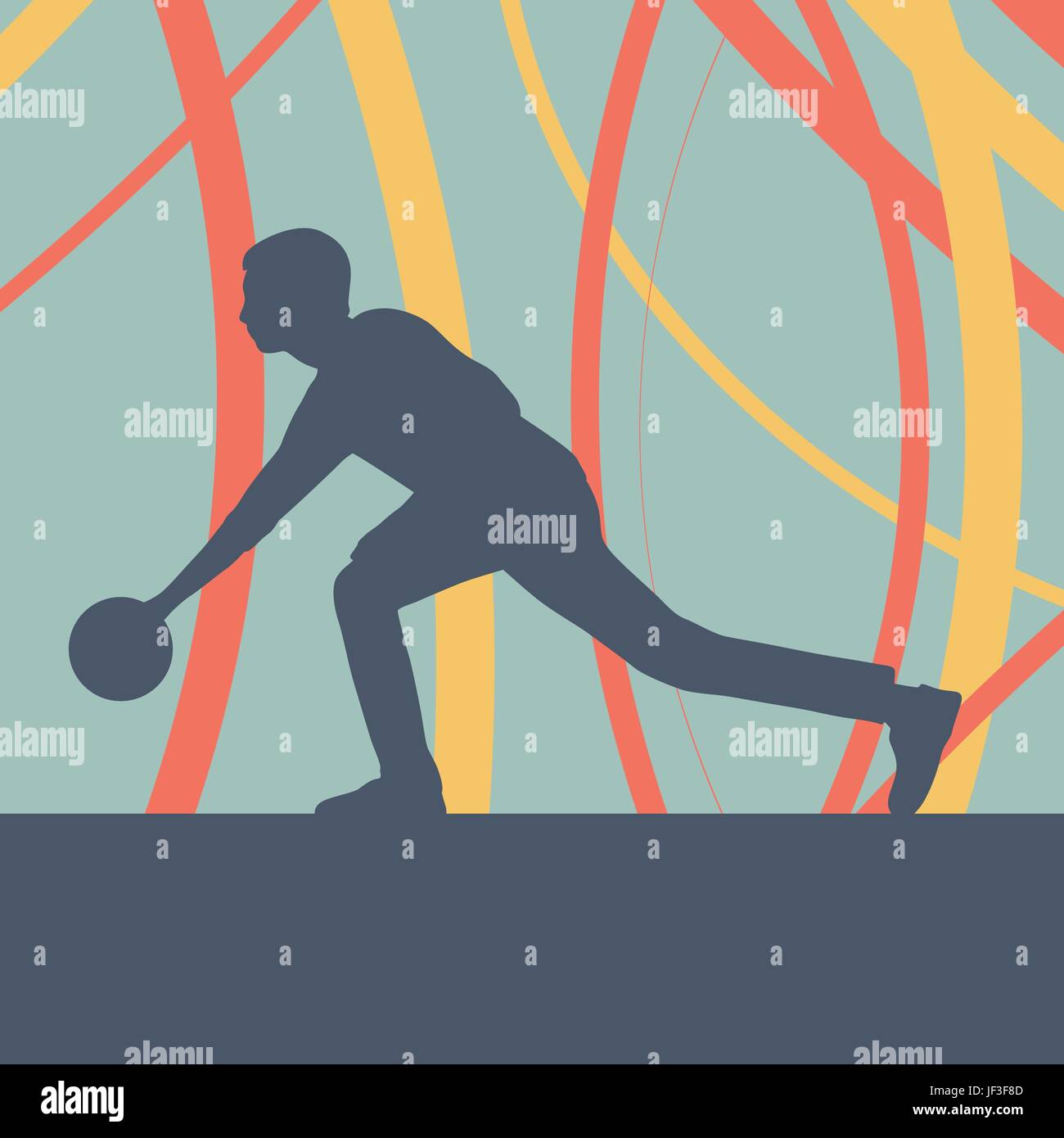 Man bowling player vector abstract background Stock Vector Image & Art ...