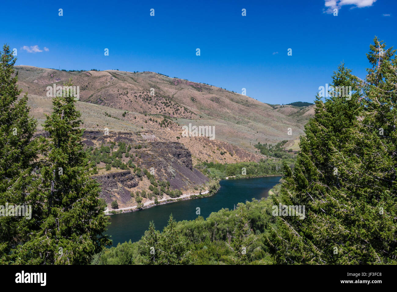 Snake River overlook in southeastern Idaho. The Snake River plays a ...