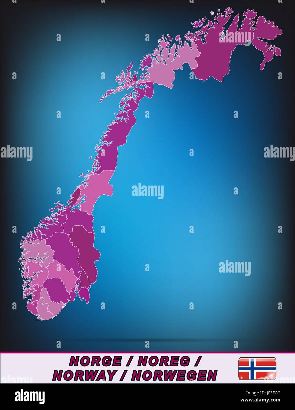 map of norway Stock Vector Image & Art - Alamy