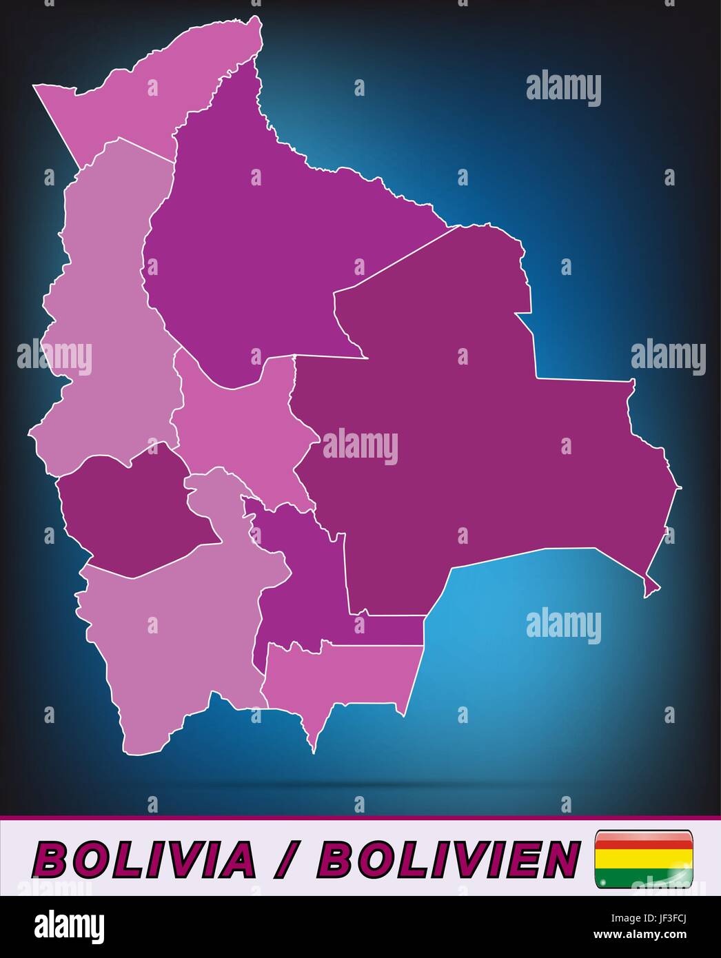 Map of bolivia hi-res stock photography and images - Alamy