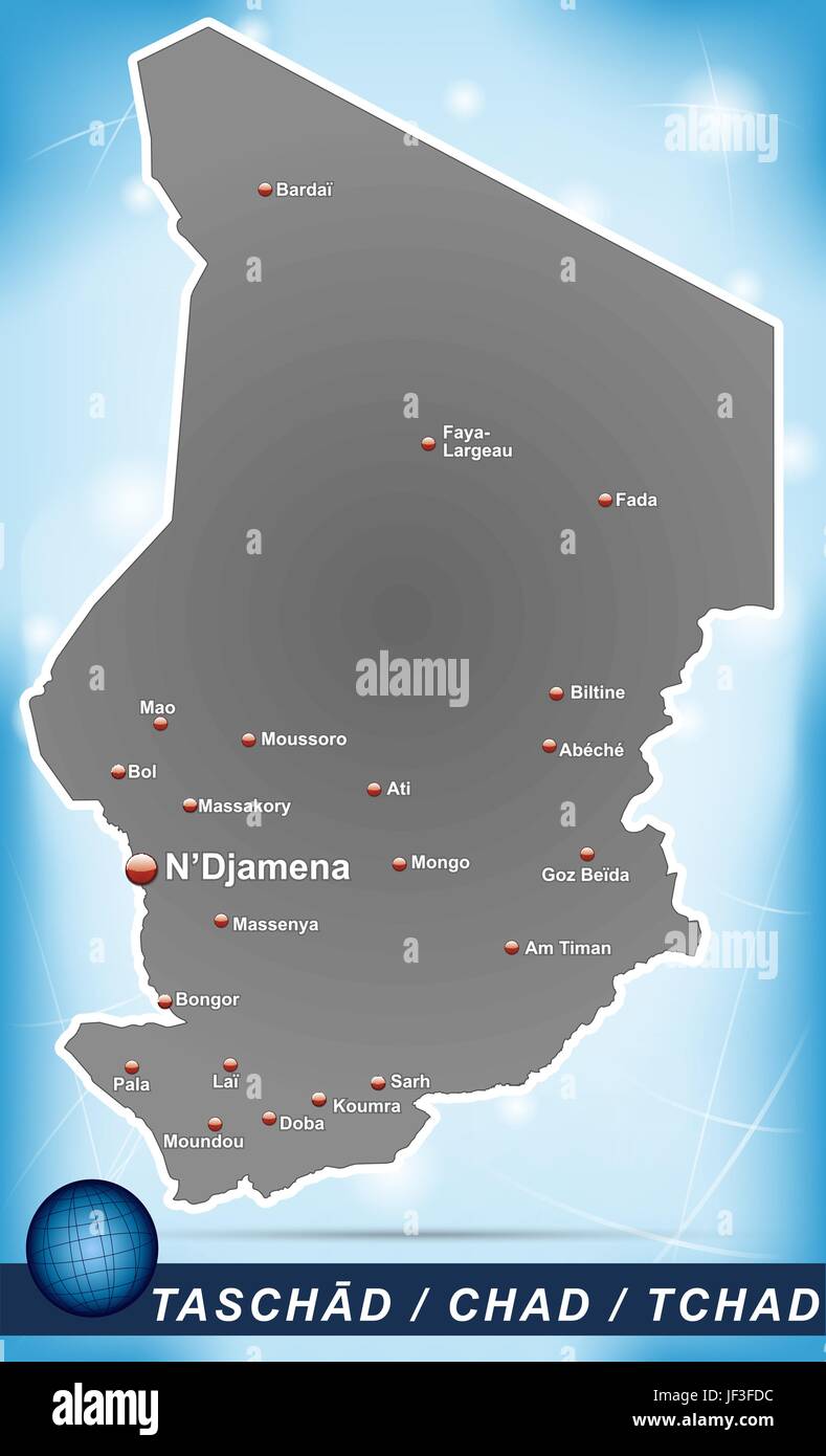 map of chad Stock Vector Image & Art - Alamy