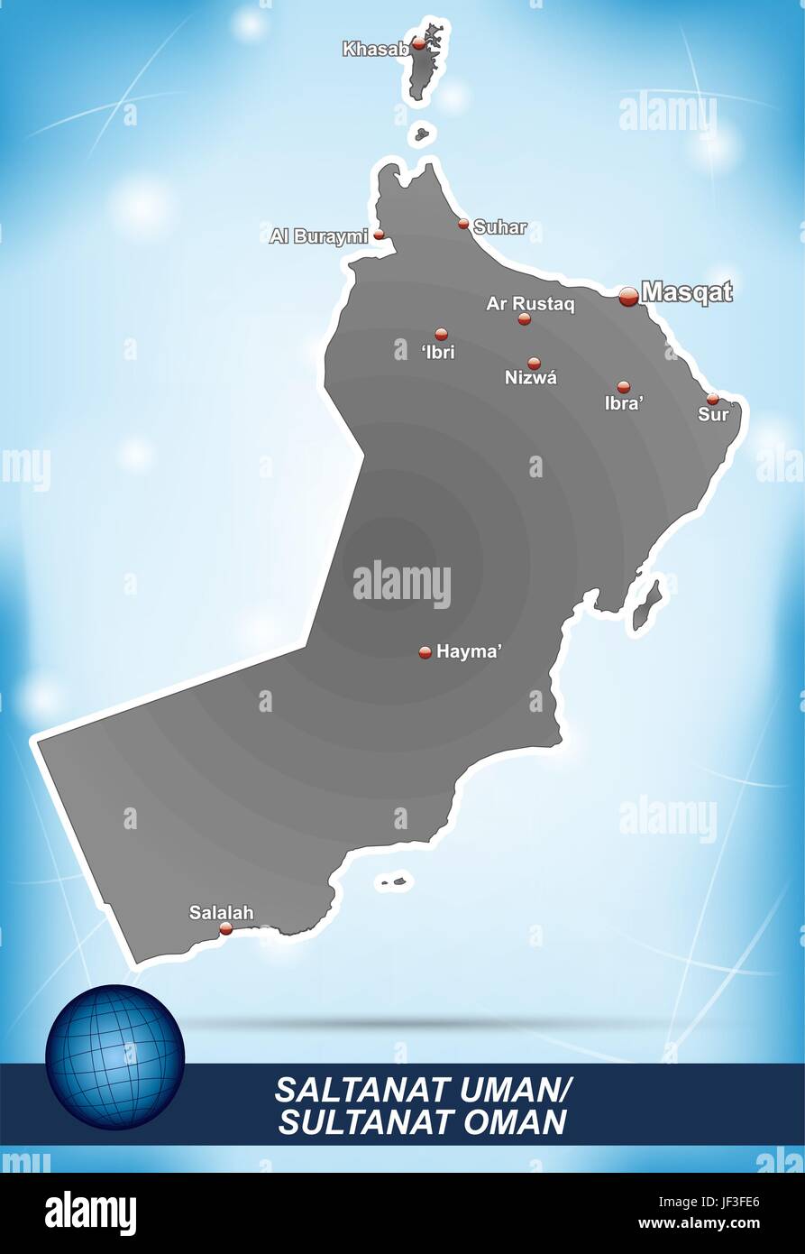 Oman karte hi-res stock photography and images - Alamy