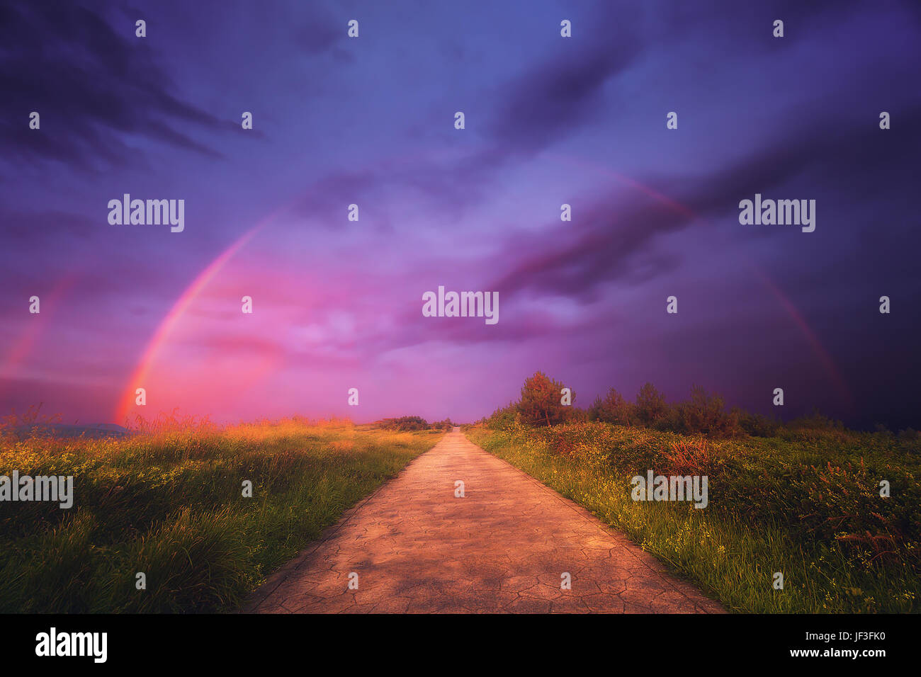 A path to the rainbow Stock Photo - Alamy