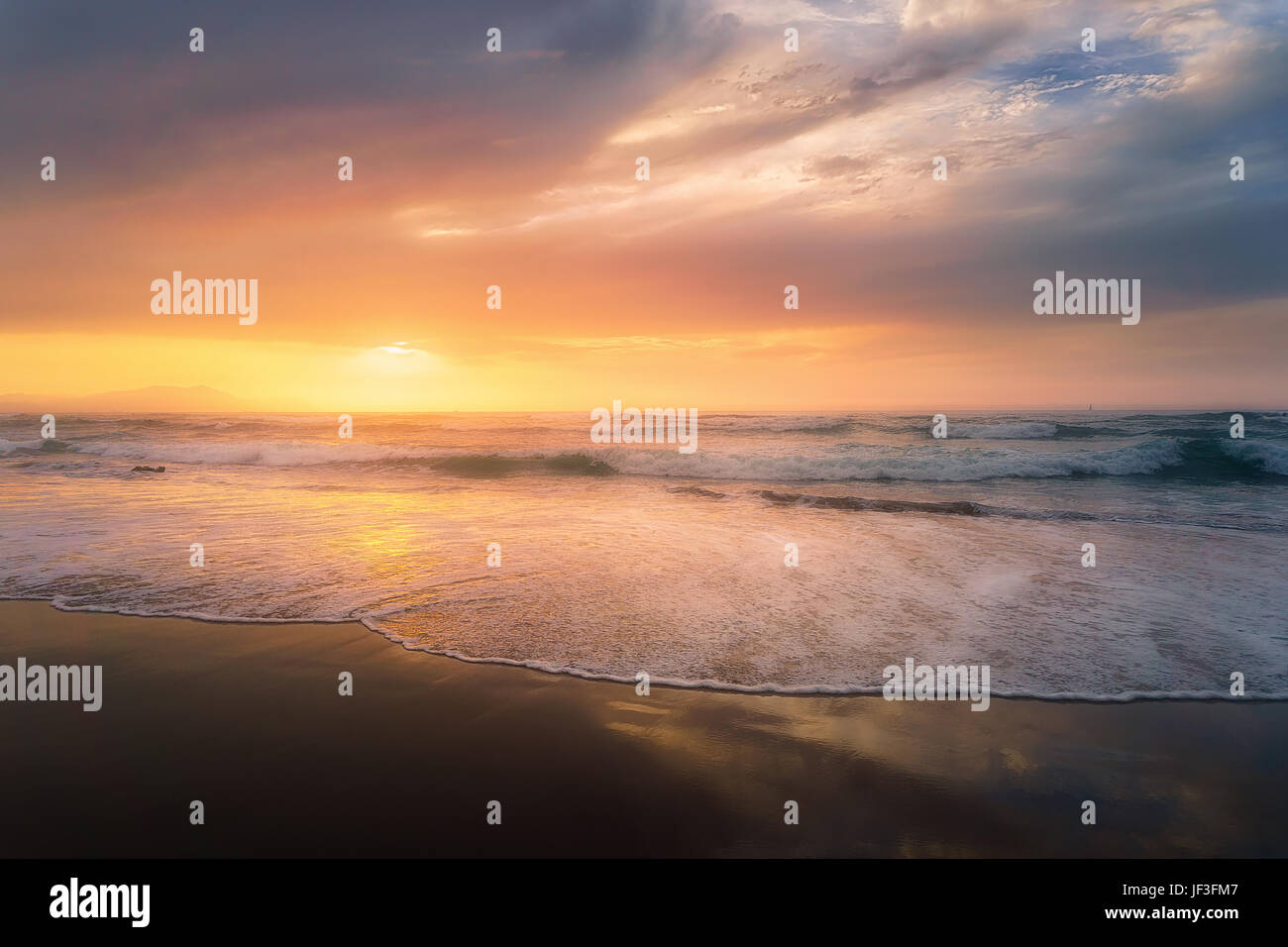beach shore at the sunset Stock Photo - Alamy