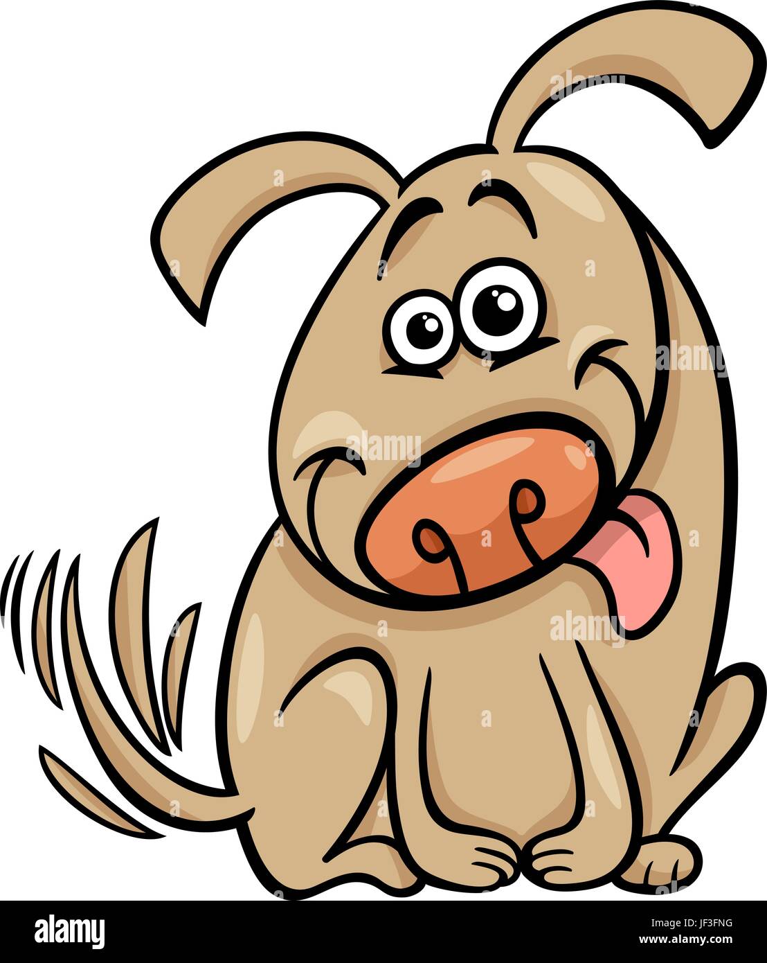 Tail wagging dog character drawing hi-res stock photography and images ...