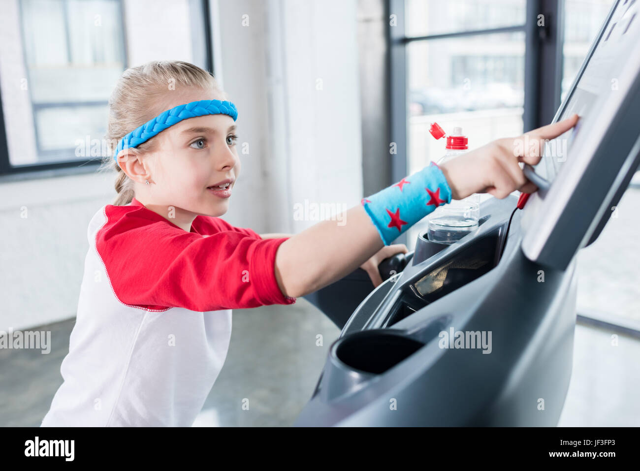 Children exercise on treadmill hi-res stock photography and images - Alamy