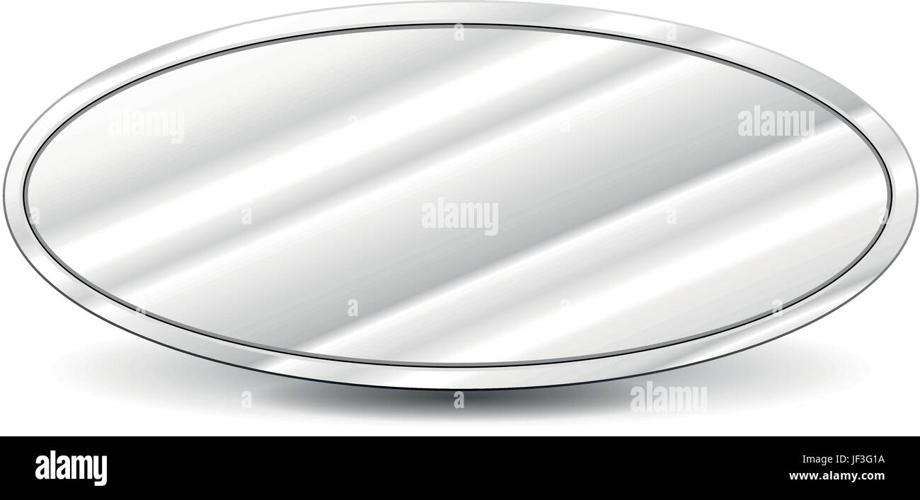 Oval silver plate Stock Vector Images - Alamy