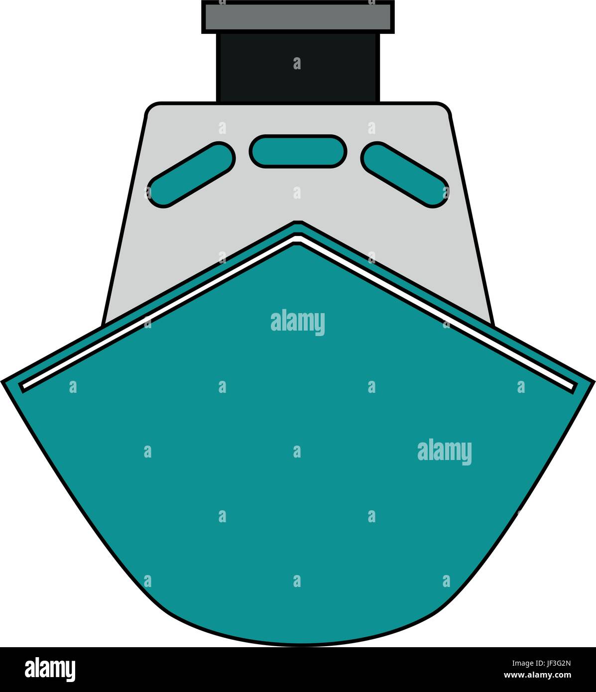 Ship front view Stock Vector Images - Alamy