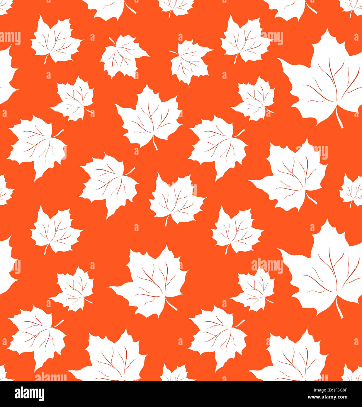 Illustration Seamless Pattern of Maple Leaves Stock Photo - Alamy