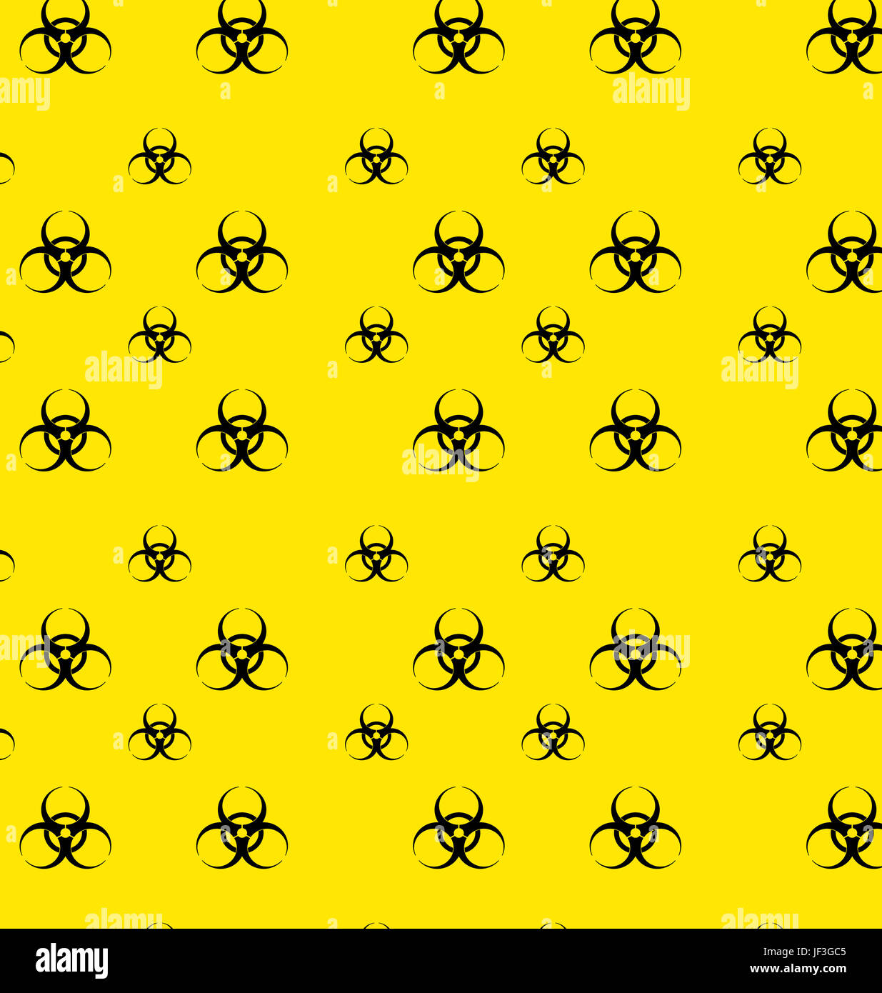 Illustration Seamless Pattern with Bio Hazard Signs, Wallpaper Danger ...