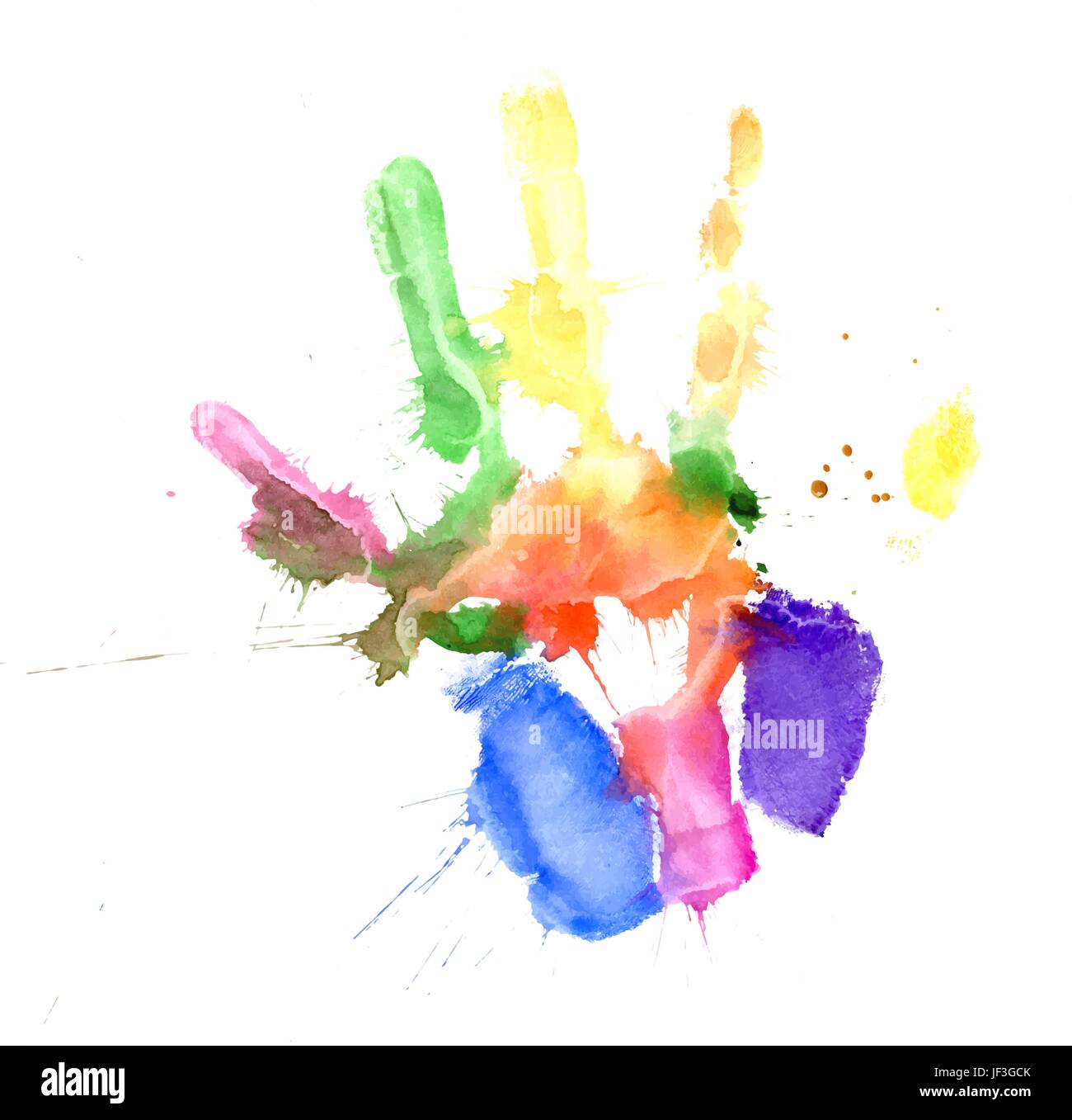 Fingerpaint hands Stock Vector Images - Alamy