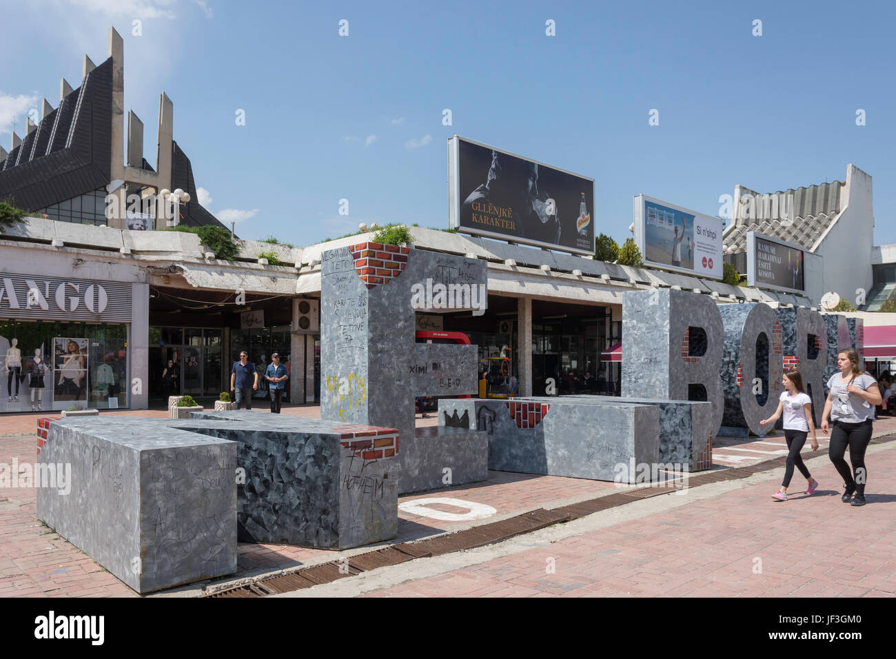 The Newborn Monument (NEWBORN) and Palace of Youth and Sports, Pristina ...