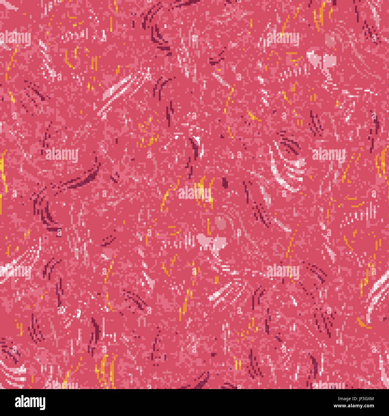 Hair doodle seamless background - endless pattern with beautiful waves ...