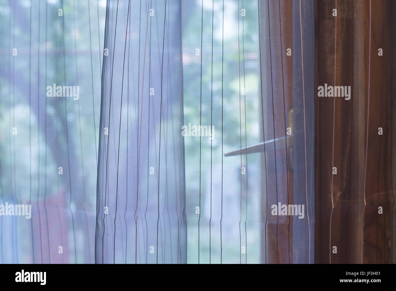 Sheer curtain silhouette hi-res stock photography and images - Alamy