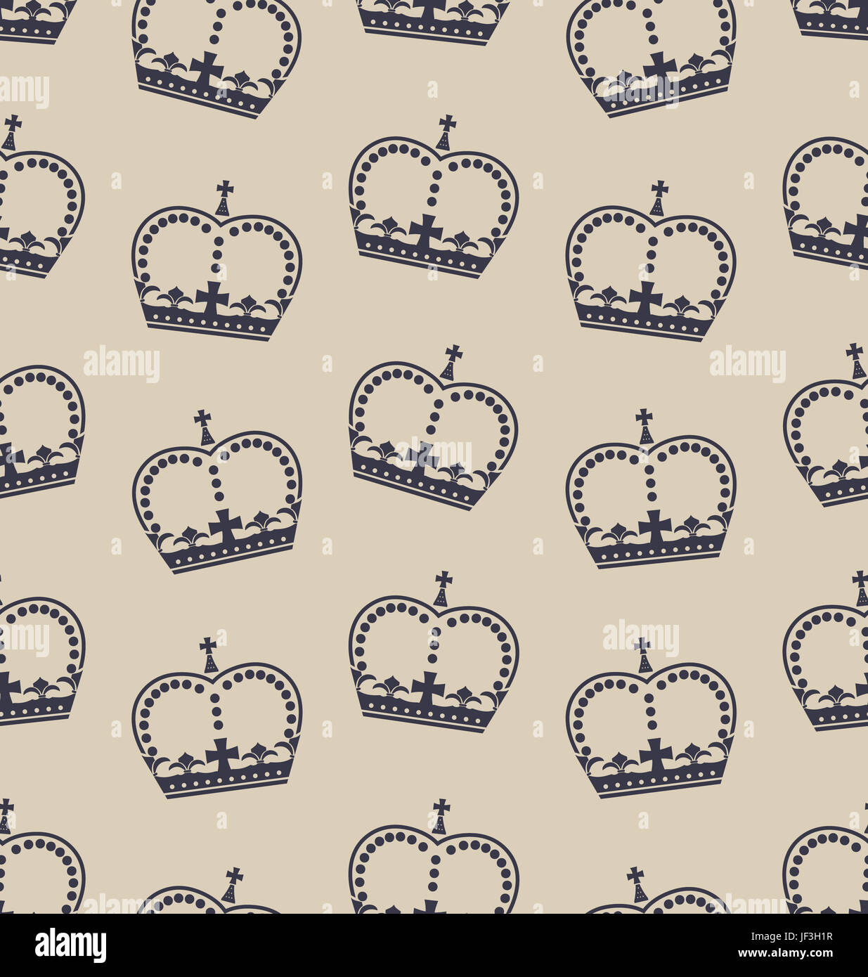 Illustration Seamless Wallpaper Representing the Crown of the British ...