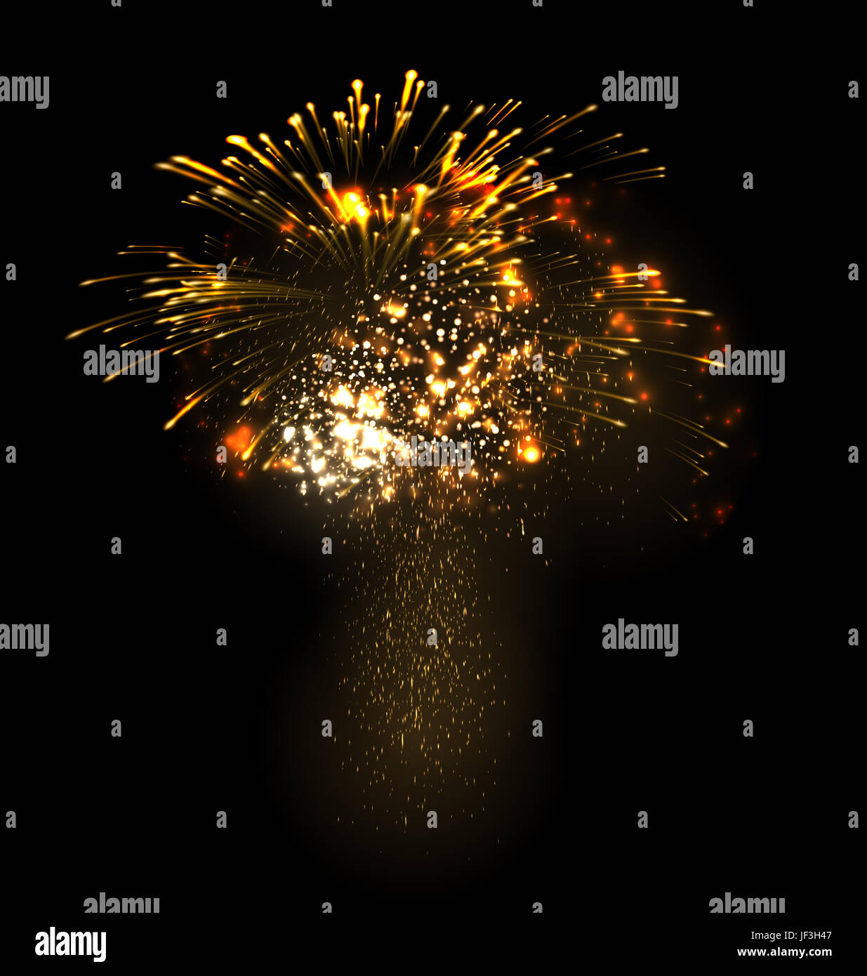 Festive Christmas grandiose firework explode bursting sparkling on ...