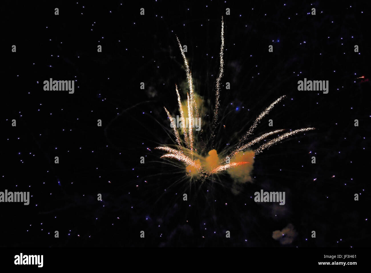 Bang orange fireworks hi-res stock photography and images - Alamy