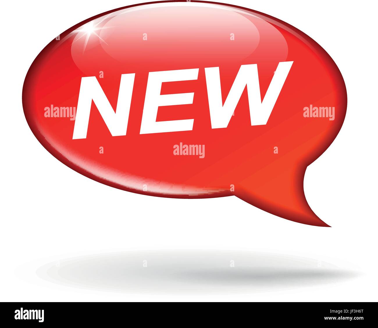 new, icon, badge, vector, speech, red, bubble, talk, speaking, speaks ...