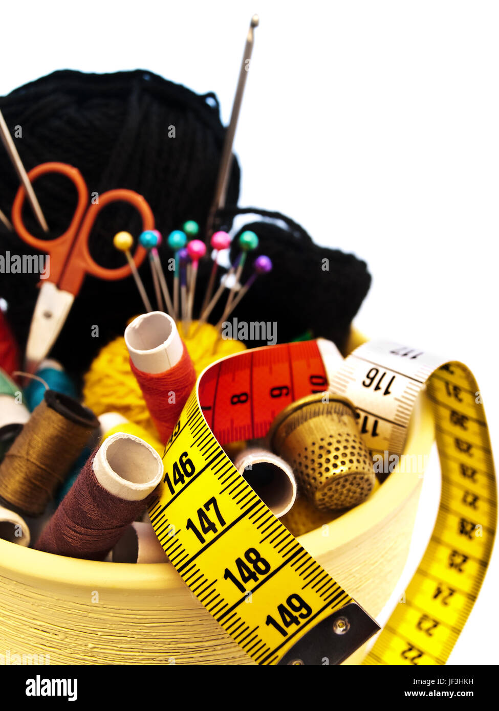 Different Knitting Items Stock Photo - Alamy