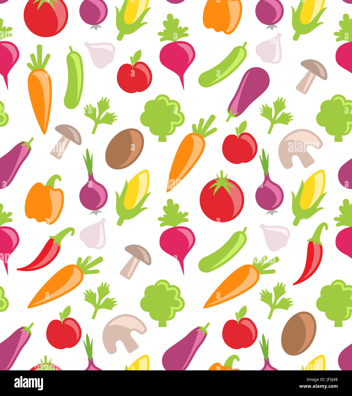 Illustration Seamless Texture of Colorful Vegetables, Wallpaper with ...