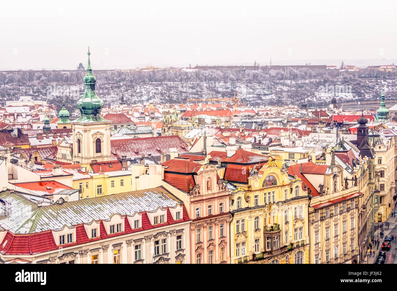 Aerial view of Prague Stock Photo - Alamy