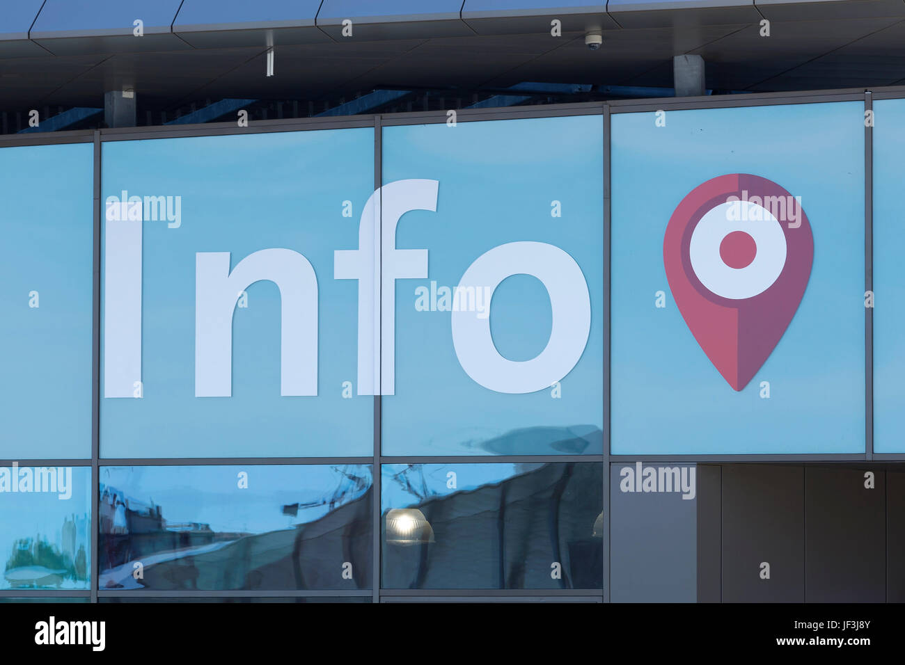 Info Point in Milan, Italy Stock Photo - Alamy